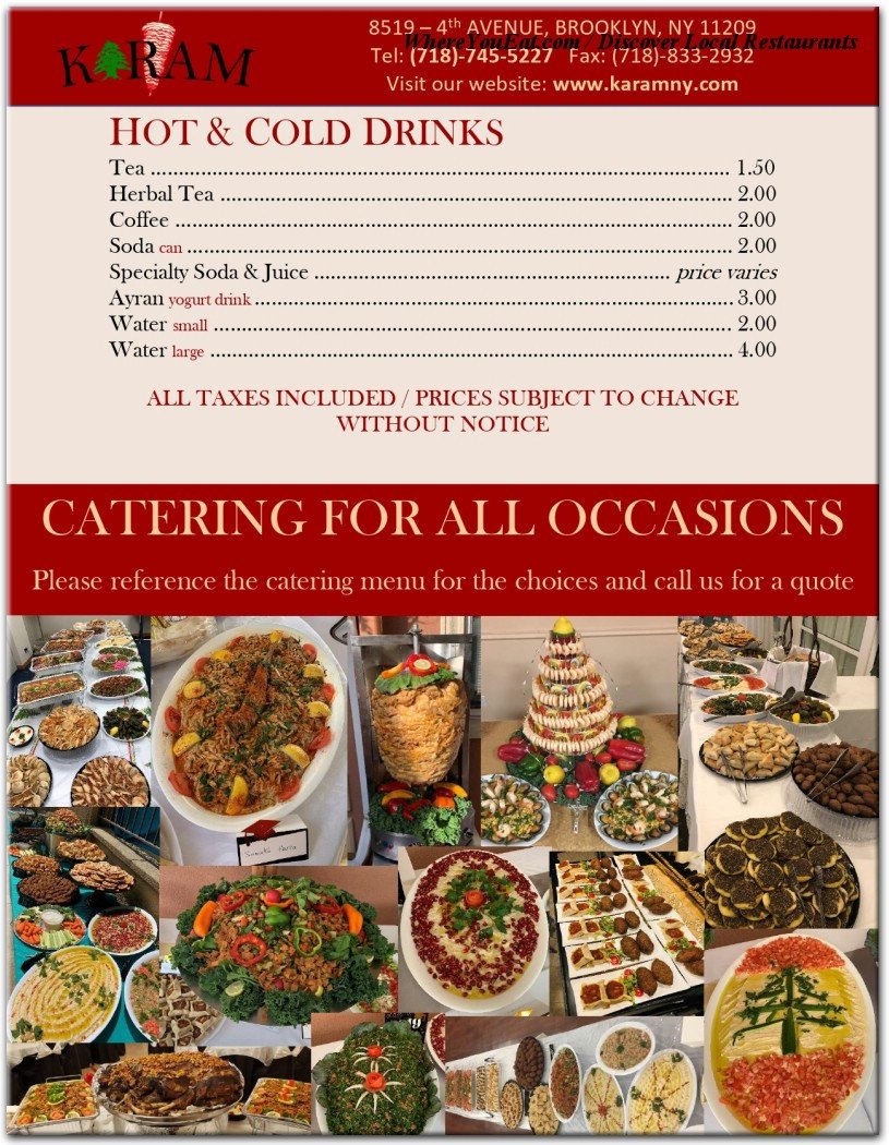 KARAM Restaurant in Brooklyn